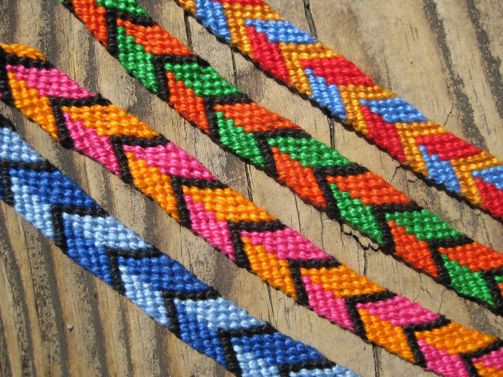 A colorful collection of hand-made friendship bracelets...: Sharing my ...