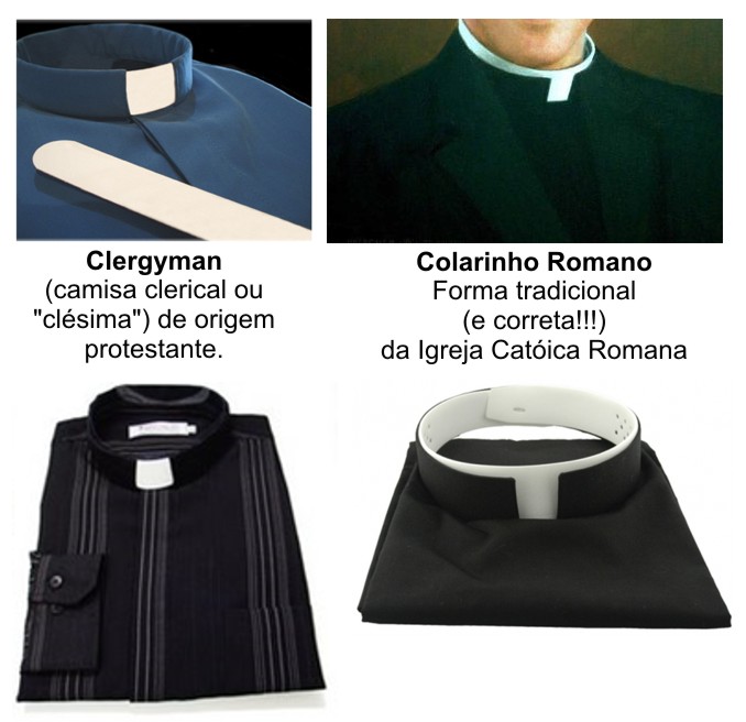 Colarinho Romano e clergyman: diferenças