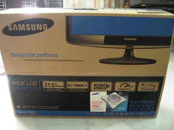 Life as i see it: Samsung SyncMaster B2230 Unboxing / Review