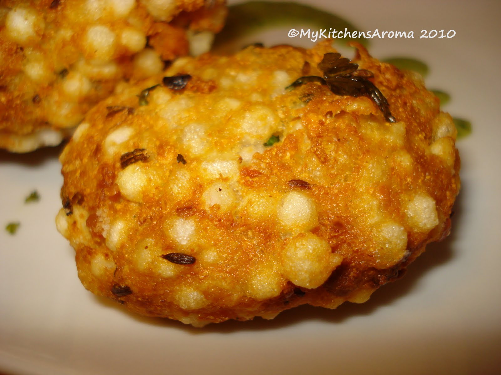 The Sizzling Pan: "Appetizers"- Sabudana vada/ Fried Sago+potato balls