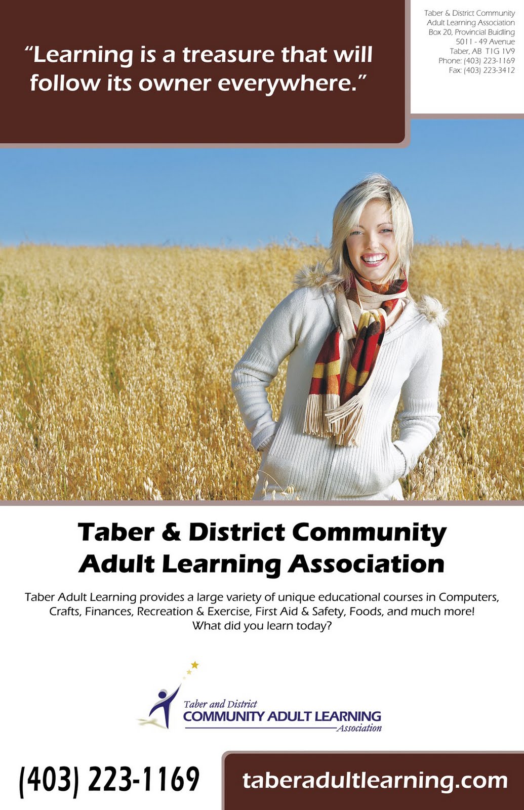 Clint Mattson's Design & Layout Portfolio: Posters for Taber Adult Learning