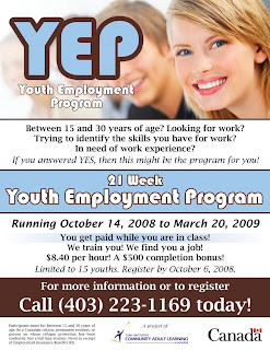 Clint Mattson's Design & Layout Portfolio: Flyers for Taber Adult Learning