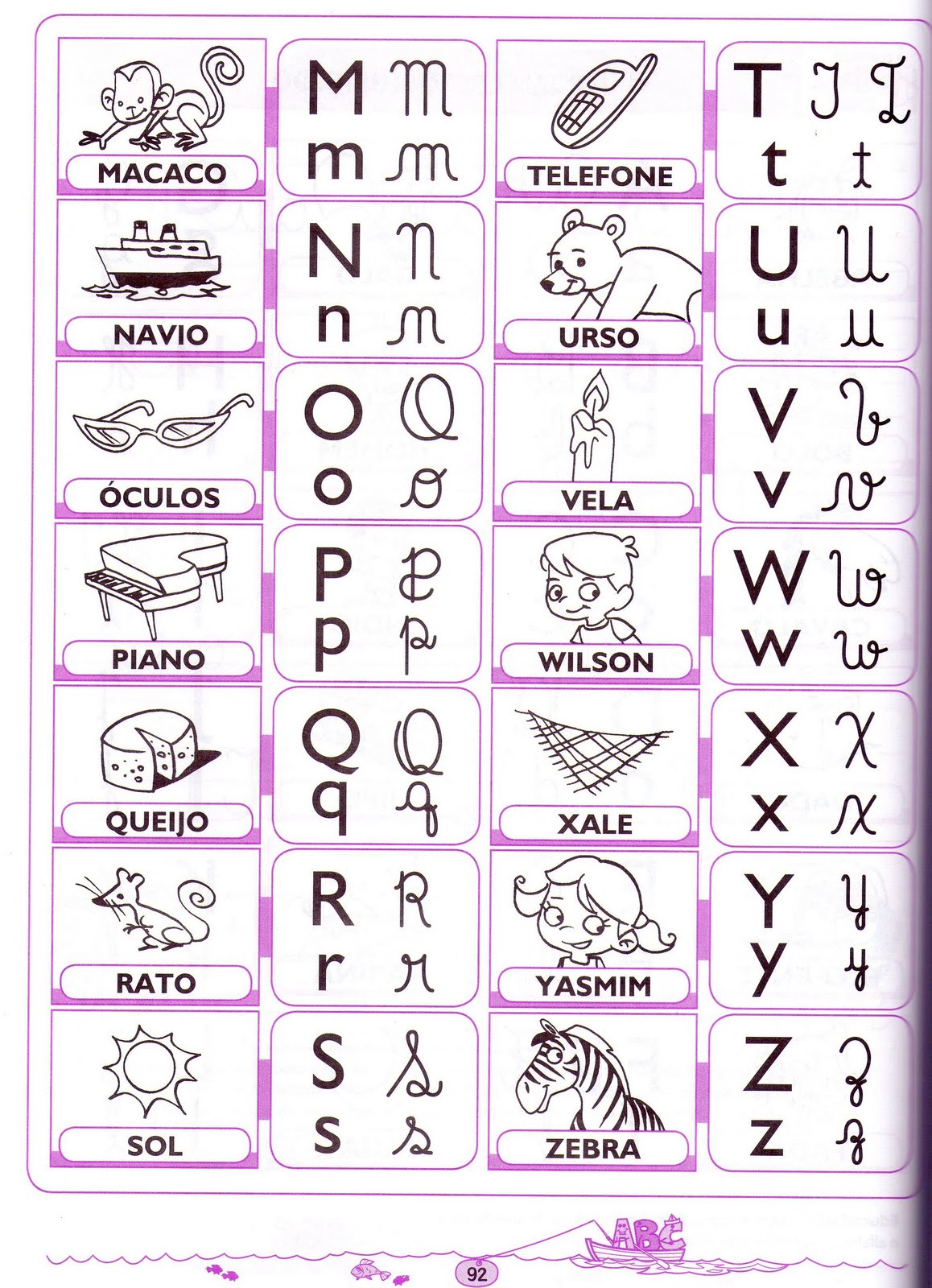 Alfabeto Completo Ilustrado Para Imprimir Pdf - BRAINCP