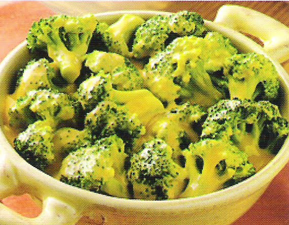Healthy and Wealthy: Steamed Broccoli with Cheese Sauce