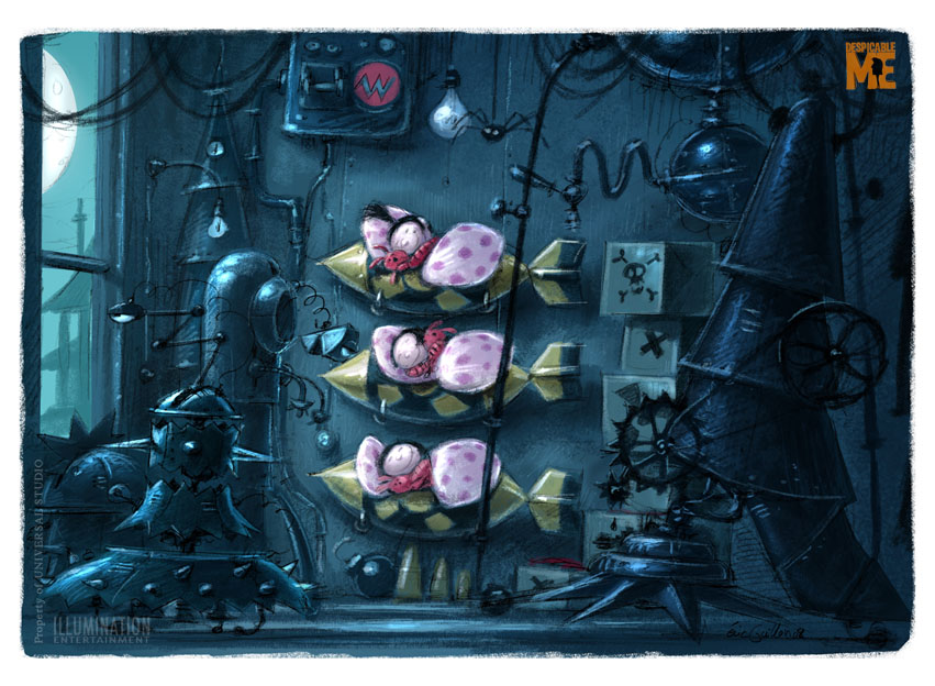 eric guillon _Despicable Me -GIR'L BEDROOM | Despicable me, Concept art ...