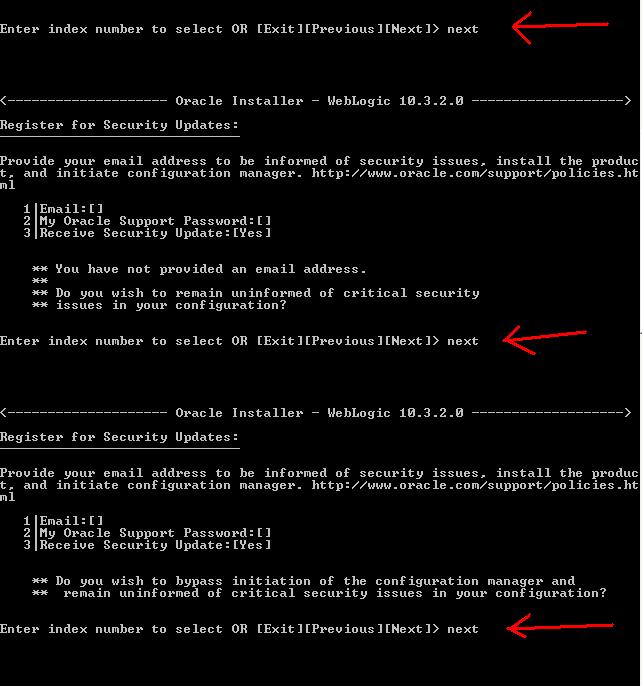 Weblogic Server Installation Console mode - Weblogic Tips and Tricks