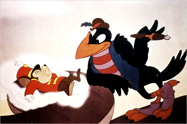 Up in Smoke: Dumbo crows moving through space and time