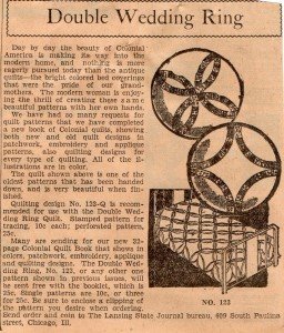 Barbara Brackman's MATERIAL CULTURE: Double Wedding Rings