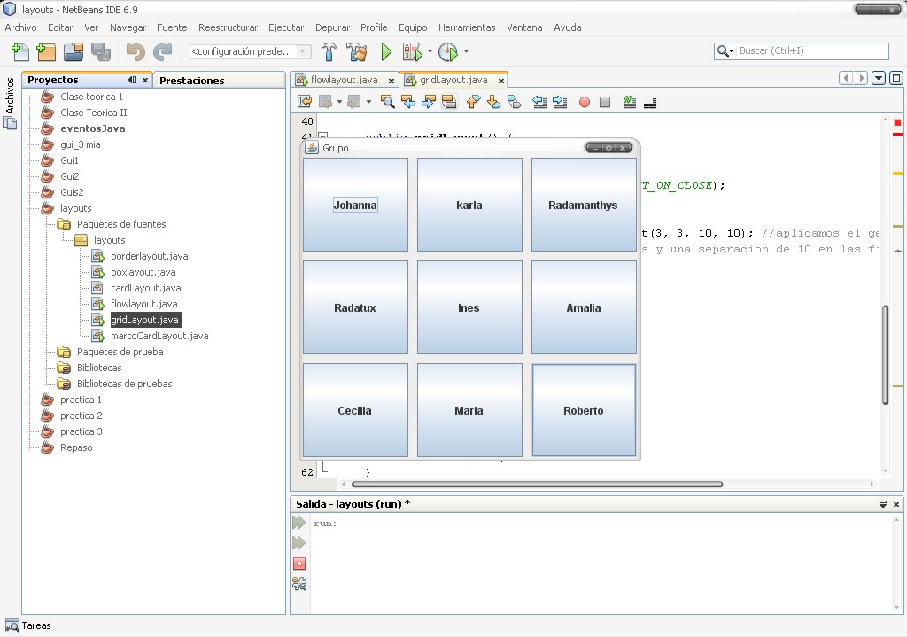 Vacil Mio y Bayuncadas: Gestores de Diseño en Java ( Layout )