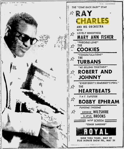 Ray Charles Video Museum: Ray Charles Is In Town - Chronology 1958