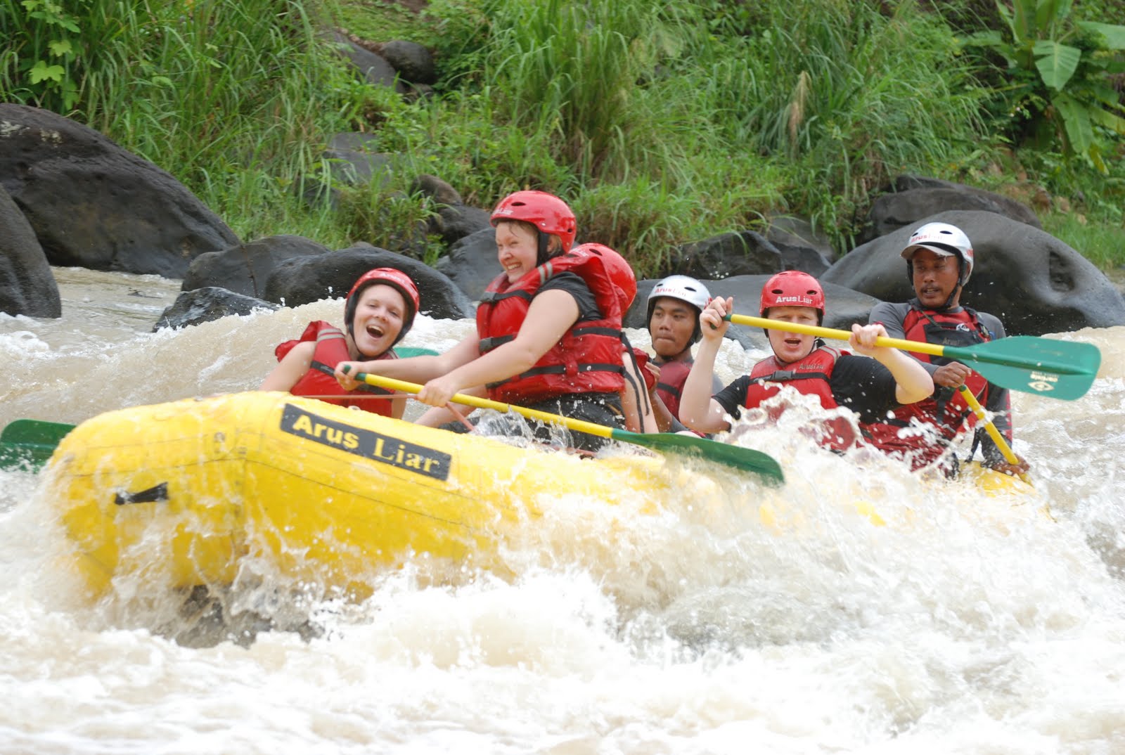 Life of Catharina: Wild water rafting on Citarik River, Sukabumi - West ...