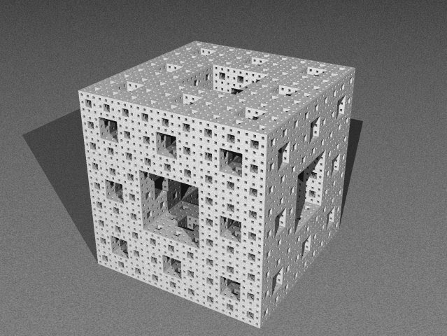 Mathematical paintings and sculptures: Menger sponge