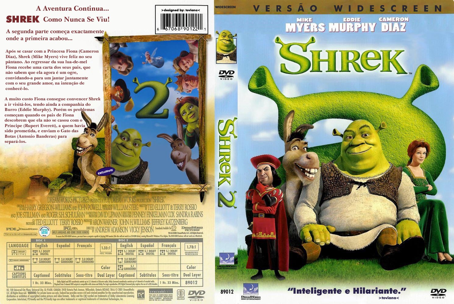 Mega Título - Shrek 1,2 e 3 + Especial de Natal - Capas Covers - Capas ...