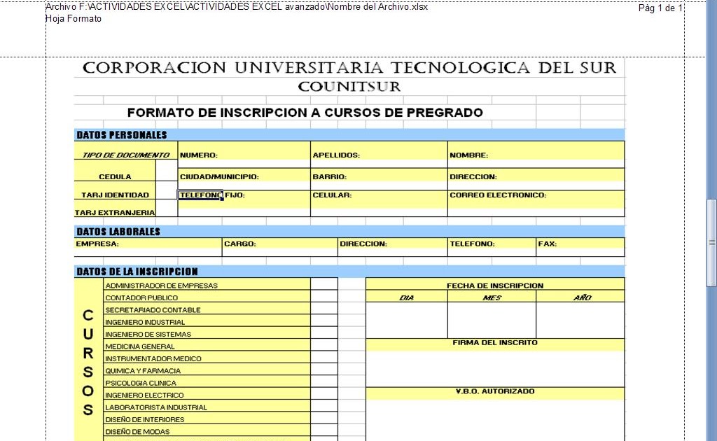 SITIO DE LA INFORMATICA: CREACION DE UN FORMATO