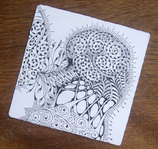 Zentangle: Three for Friday plus