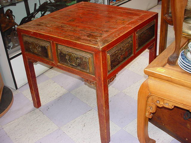 Park Estate Co.: Antique Chinese Square Wooden Tea Table
