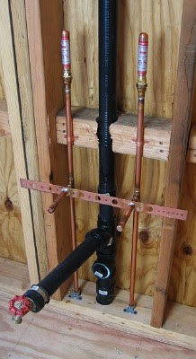 Ken's Abode: Plumbing stub outs