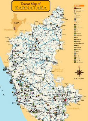 Life = Thinking: Karnataka Tourist Map