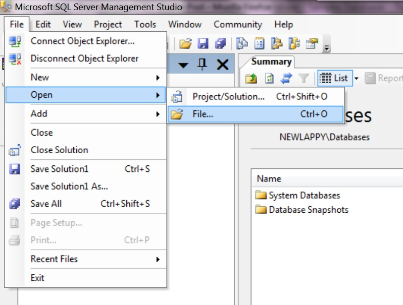 Well... That was simple !!!: How to add Northwind databse to sql server ...