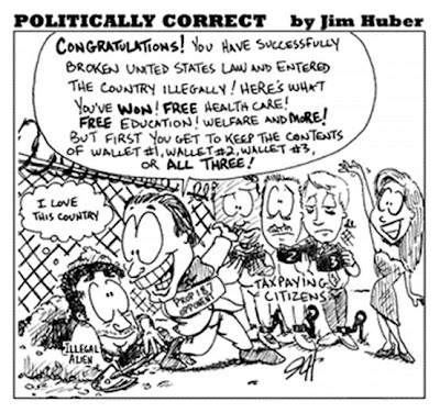Constitutional Law I: Illegal Aliens Political Cartoon
