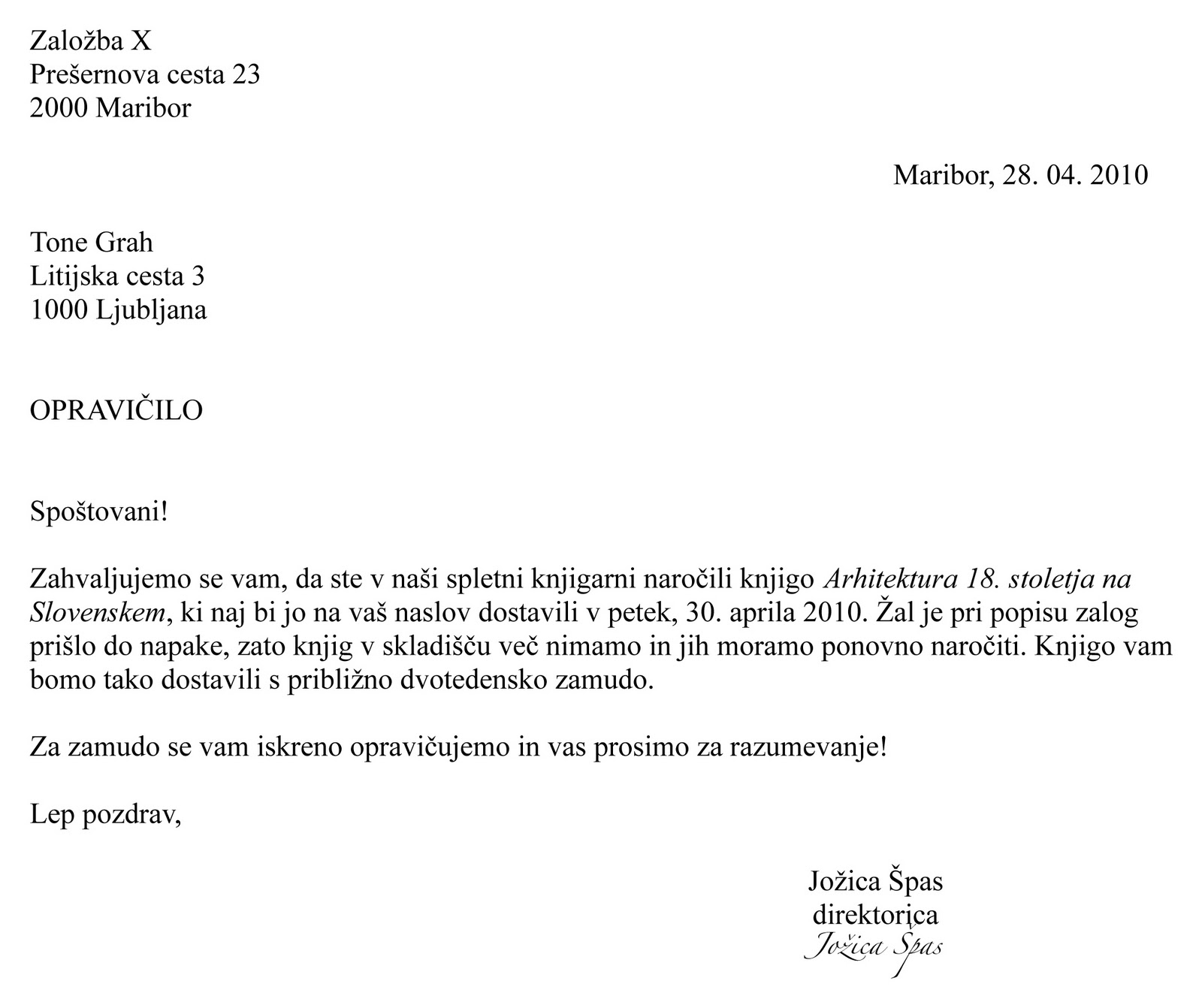 Kako napisati opravičilo?