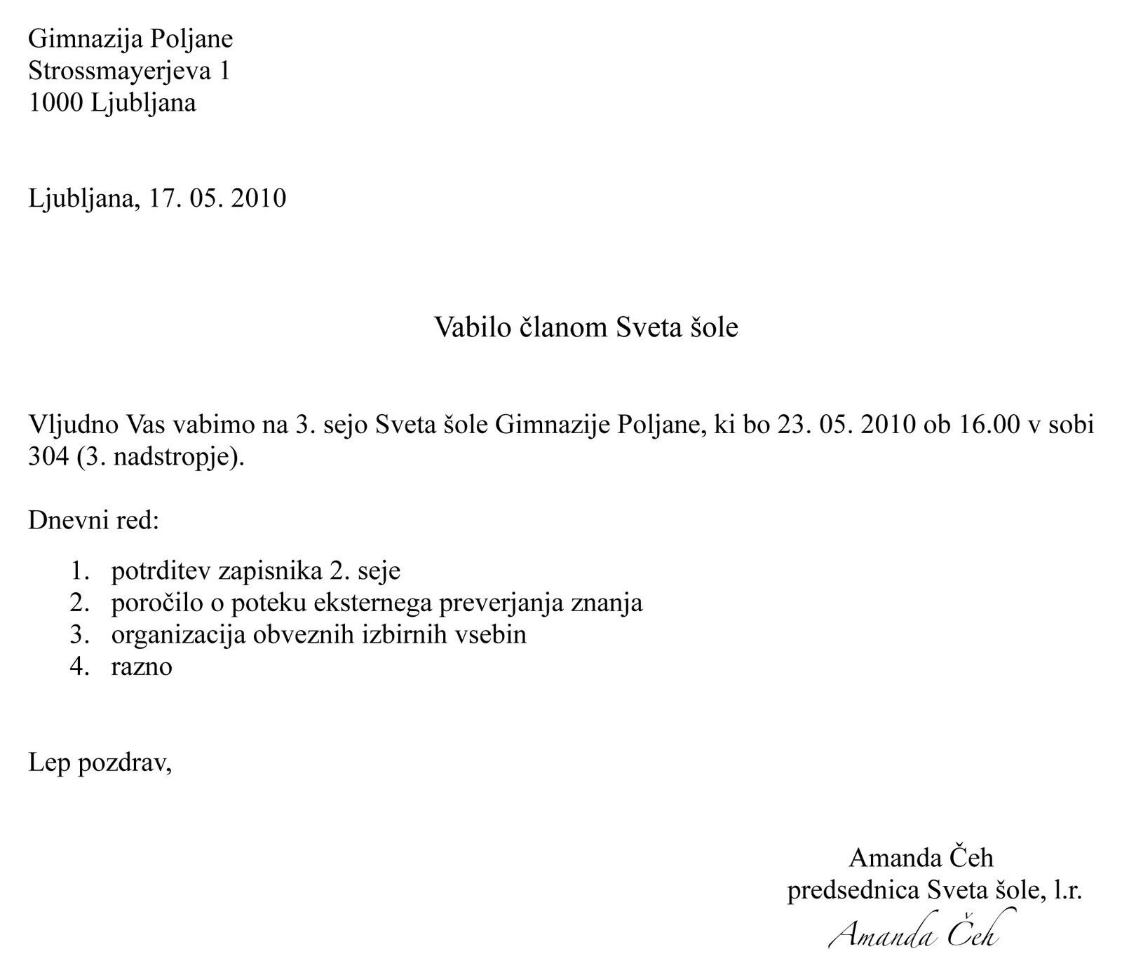 Kako napisati vabilo