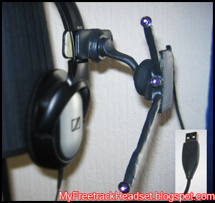DIY Freetrack Trackir Track Clip Pro Headset: Headset for Freetrack ...