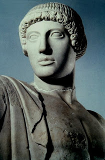 Delphi,Greece: Reconstruction of Delphi's ruins