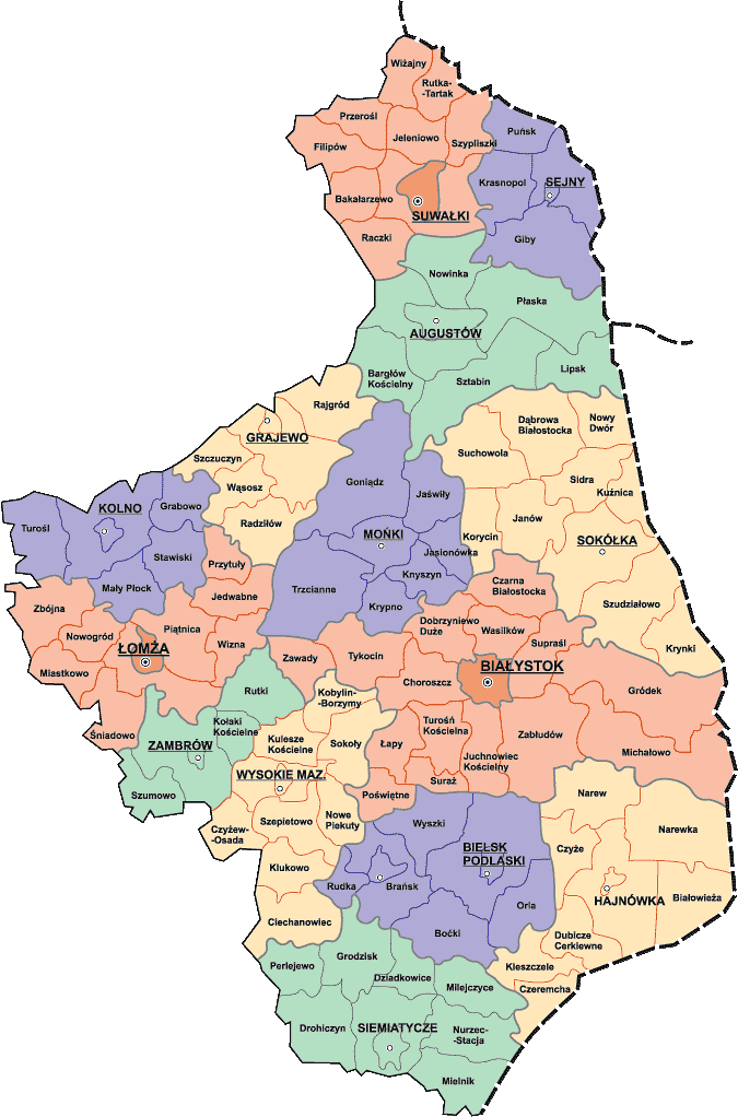 BACCALARIUS: Podlaskie Gminy Wiejskie w Warszawie