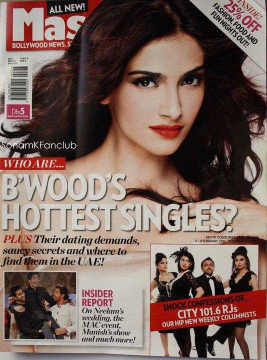 Sonam Kapoor On Masala Magazine Cover February - Hot PHOTOSHOOT ...