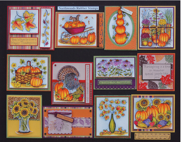 Life at Stamping Details: Fabulous Fall Board from Northwoods Rubber Stamps