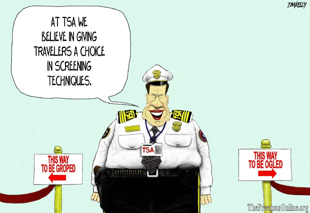 SNIPPITS AND SNAPPITS: TSA CARTOONS and EXPLOSIVE BREASTS