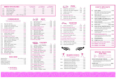 Magic China Chinese Restaurant: Magic China Menu!!