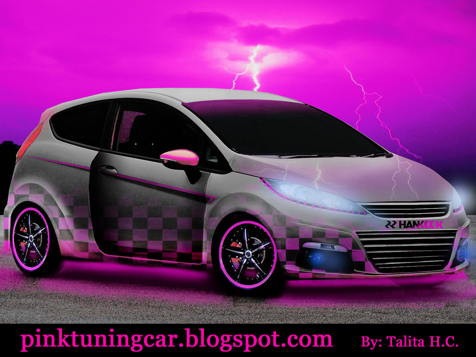 Pink Tuning Car: Fiesta Tuning