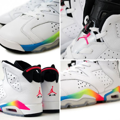 Phly Outta Mind: Air Jordan VI GS- White/ Rainbow
