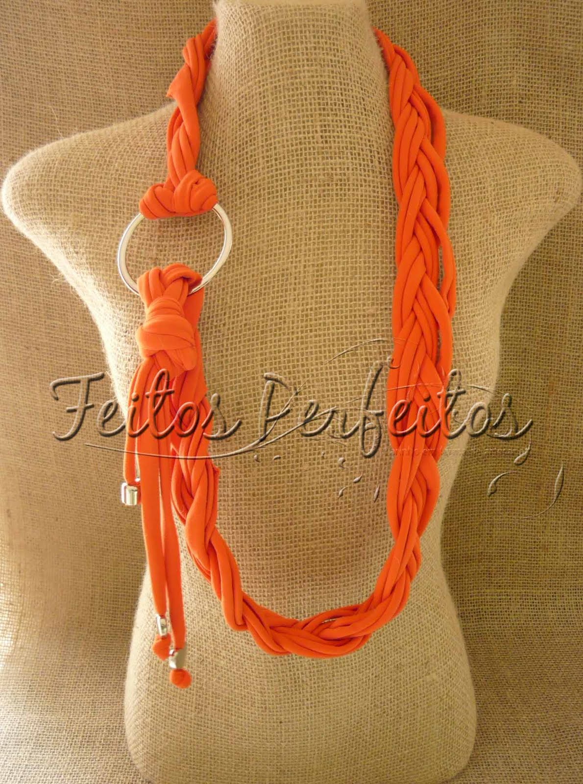 FEITOS PERFEITOS: COLAR DE TECIDO OU CINTO OU CACHECOL - 3 PEÇAS EM 1