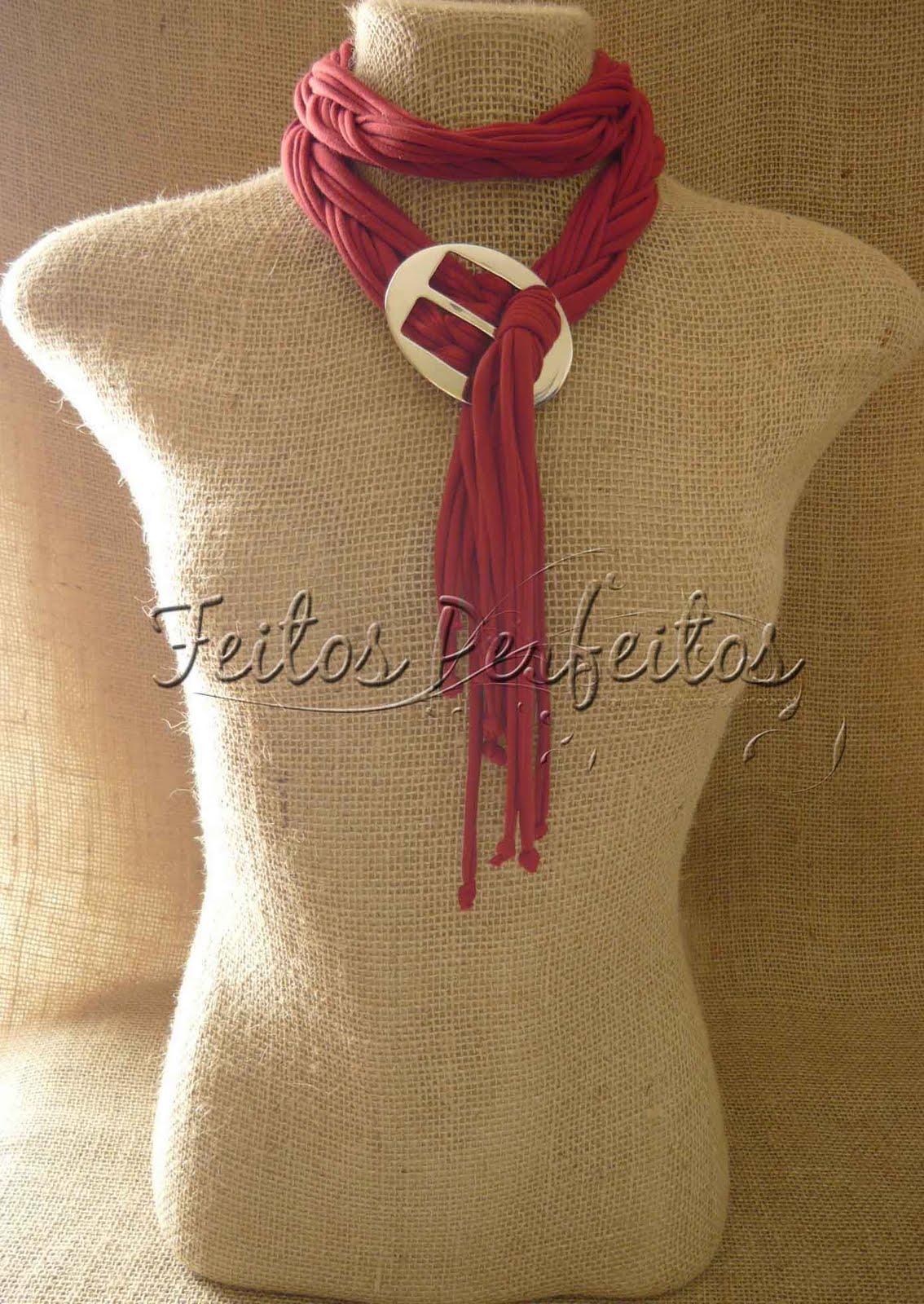 FEITOS PERFEITOS: COLAR DE TECIDO OU CINTO OU CACHECOL - 3 PEÇAS EM 1