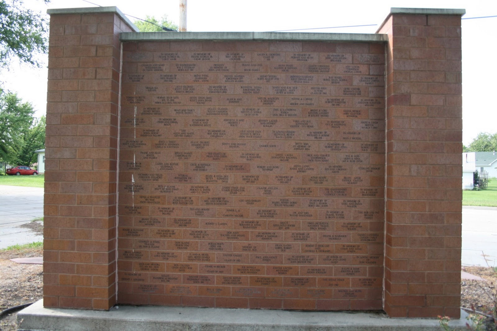 Village of Exeter: Touring Exeter: Gilbert's Park Brick Sign