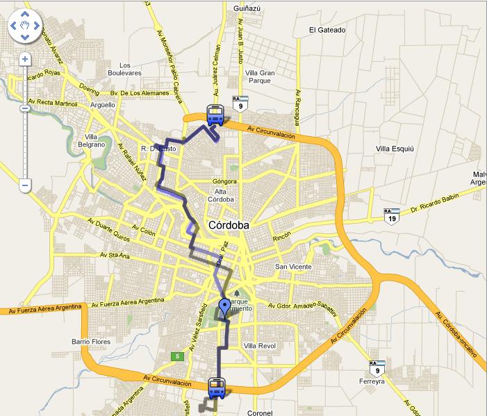 TRANSPORTE URBANO DE CÓRDOBA: MAPA INTERACTIVO