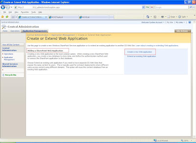 Tech Share: How to create Web Application in Sharepoint 2007