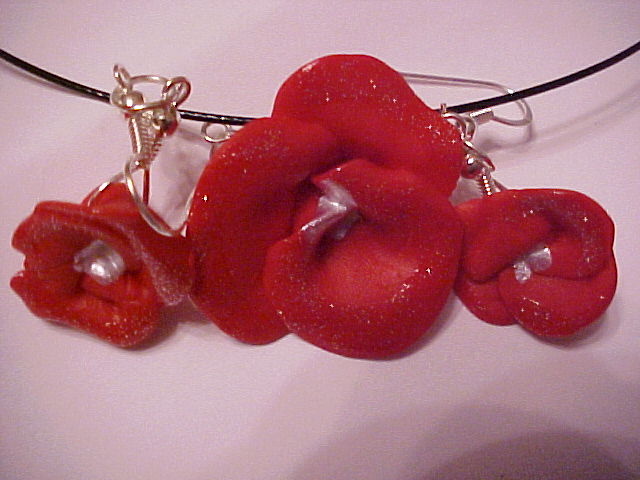 Aneelisse Handmade Art Set Flori Rosii Delicate