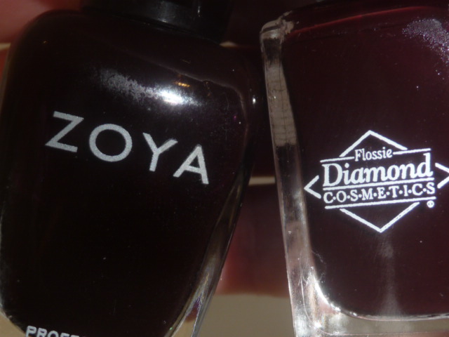 Nails and beyond: Diamond Cosmetics Matte Burgundy + Zoya Casey
