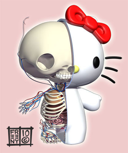Kitty Half: Hello Kitty Anatomy by Jason Freeny