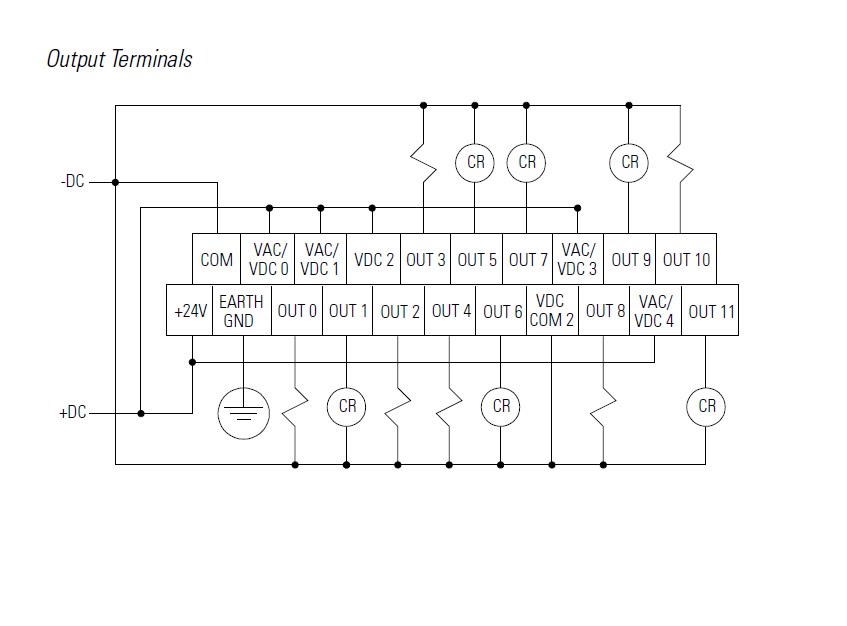 CONTROLADORES LOGICOS PROGRAMABLES (PLCS): Conexion de salidas si se ...