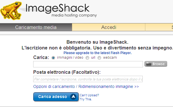 Imageshack.us, sito dove caricare e condividere immagini al volo