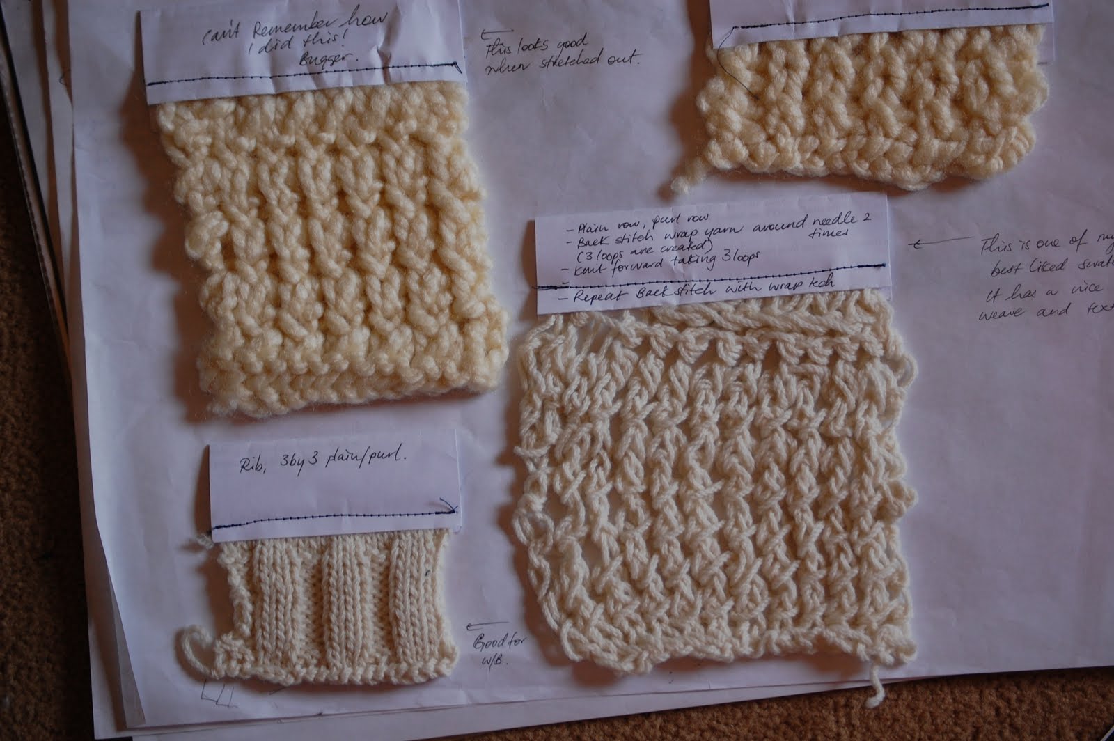 Remember to notice: Experimental Knitting