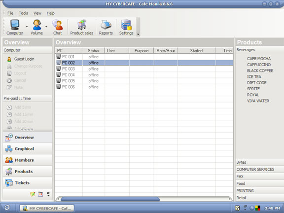 INFORMATION TECHNOLOGY: Cafe Manila 8.6 Cyber Management Software