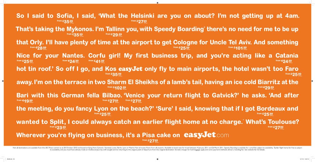 AD-ventures of a PR Princess: Hilarious easyJet tube ad