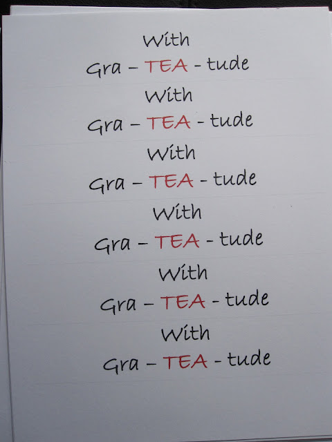 Bride Says DIY Before I DO: With Gra-TEA-tude Thank You Cards