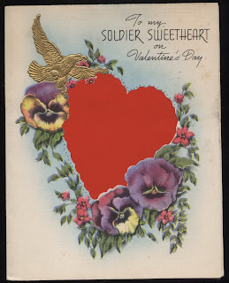 vintage recycling: WWII vintage wartime Valentines for Soldiers